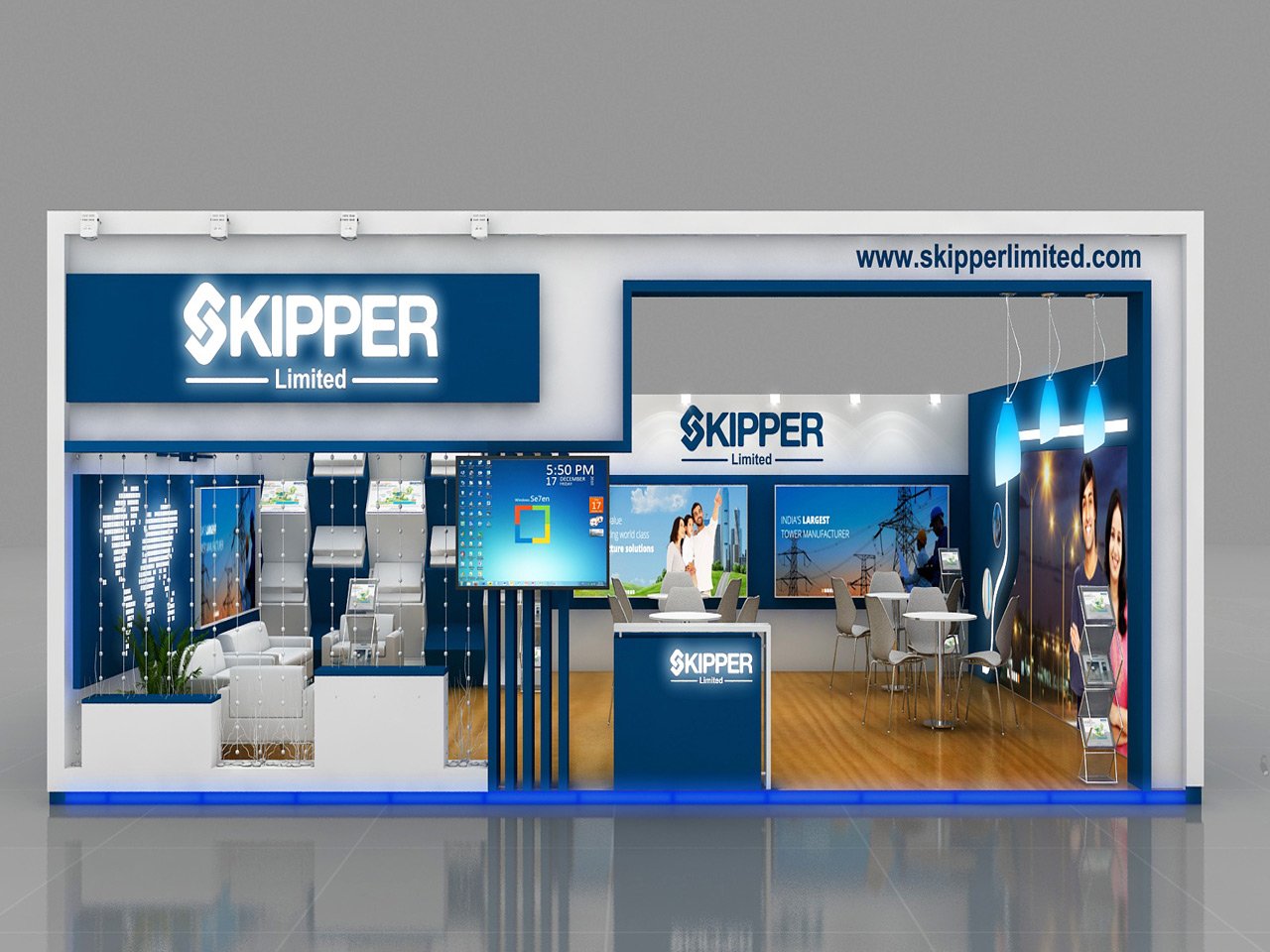 1 Side Open Exhibition Stall | Stall Design and Fabrication